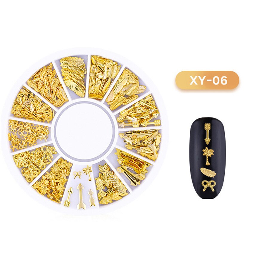 Nail sticker 3d Oceaan Nail Art Studs Gold Charms ... – Grandado