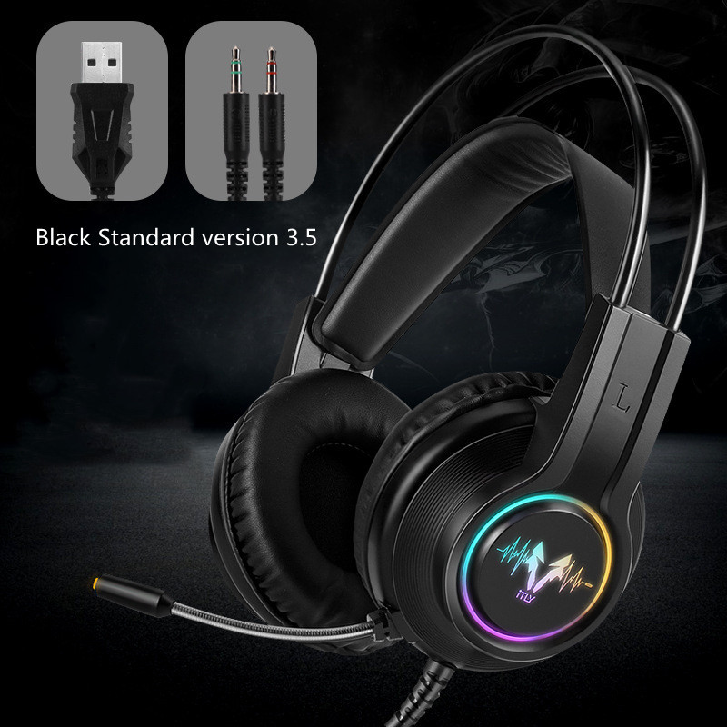 Wolf Hunter H200 RGB Game Headphone Head-Mounted D... – Grandado