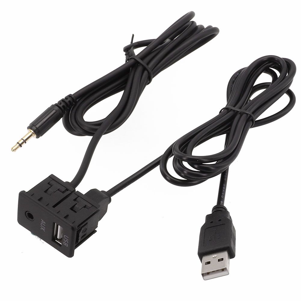 Car AUX USB Port Panel Audio Socket Extension Cabl... – Grandado