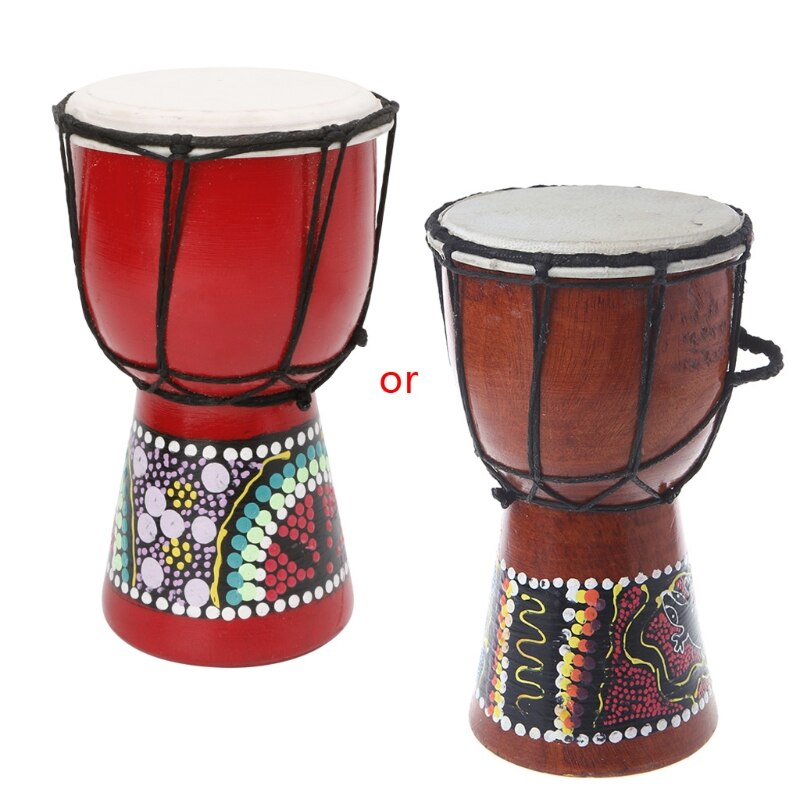 1Pc 4 inch African Djembe Drum Bongo Wood Good Sou... – Grandado