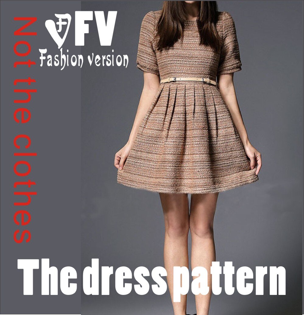 The dress Dresses Sewing Pattern cutting drawing B... – Vicedeal
