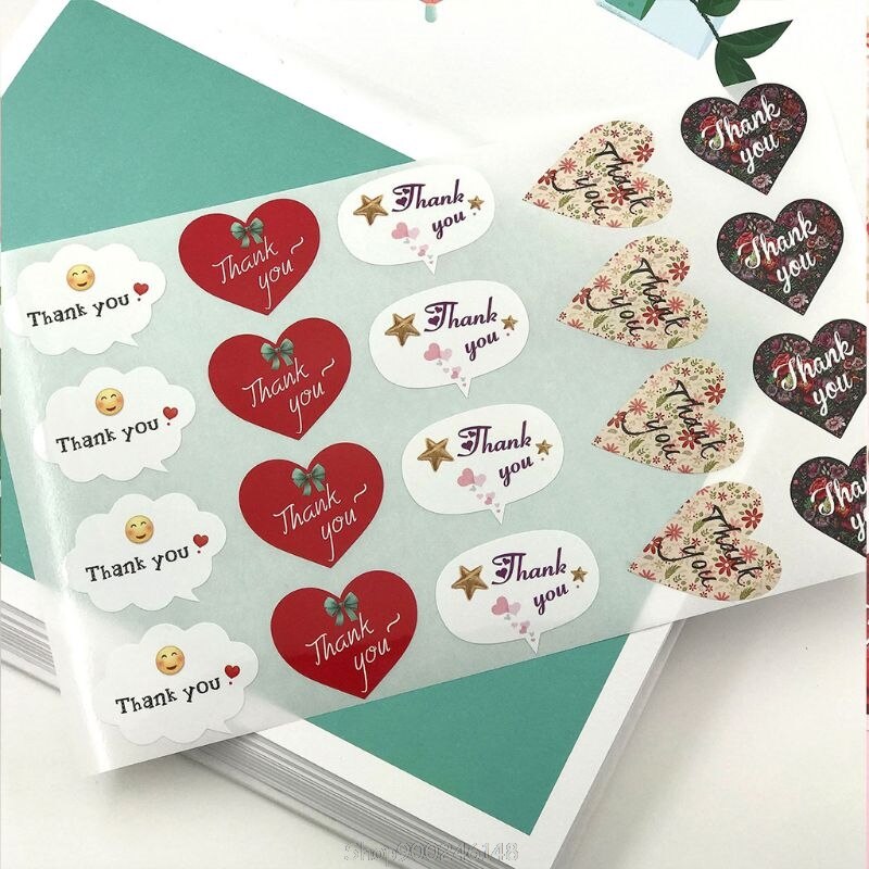 600 Pcs/1 Roll Wreath Flowers "Thank you" Letters ... – Grandado