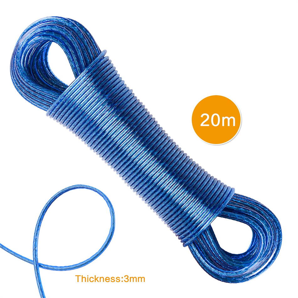 Washing Line Rope Steel Core 20M Drying Laundry Cl... – Grandado