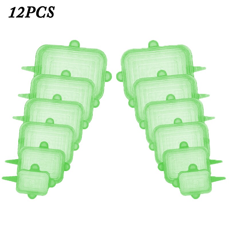 12Pcs Silicone Stretch Lids Reusable Airtight Food... – Vicedeal