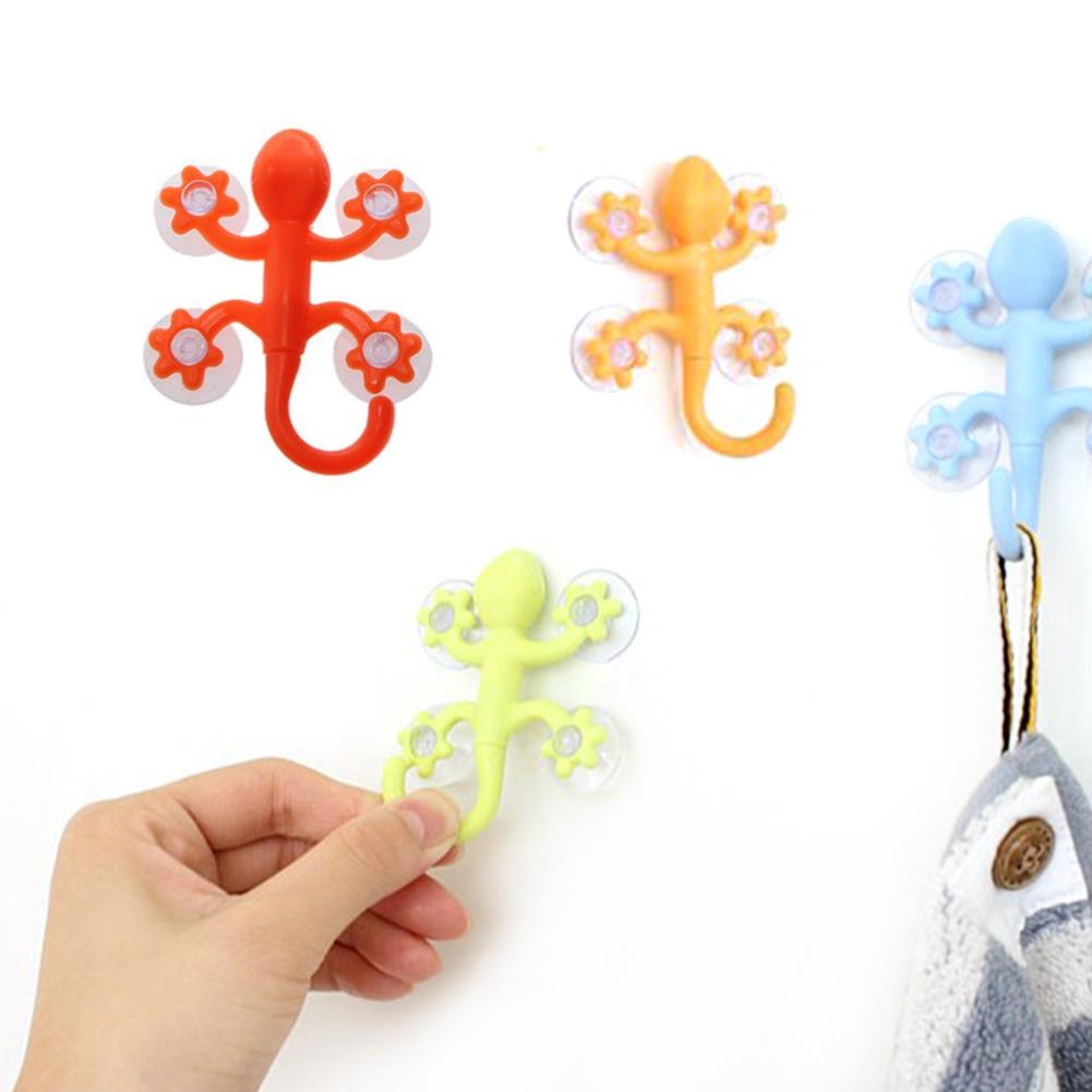 3PCS Powerful Plastic Four Suction Cups Hook Gecko... – Vicedeal
