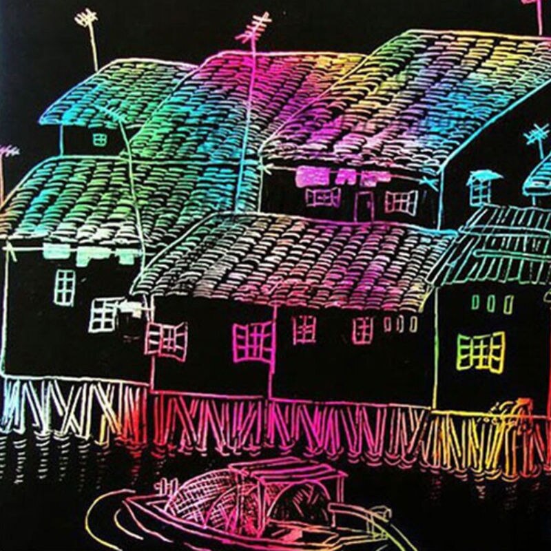 10 PCS Size 18x25cm Scraping Drawing Paper Paintin... – Grandado