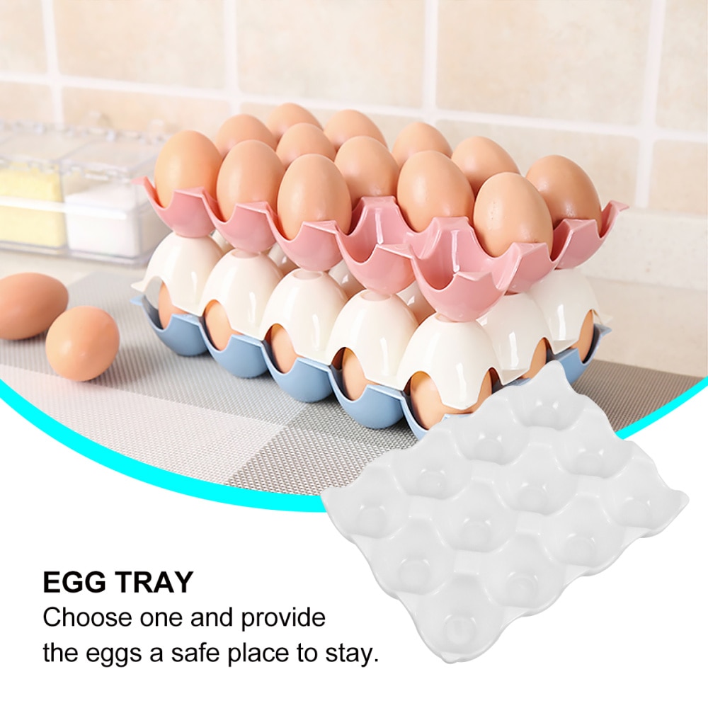 12 Grids Egg Holder Ceramic Egg Tray Egg Storage C... – Vicedeal