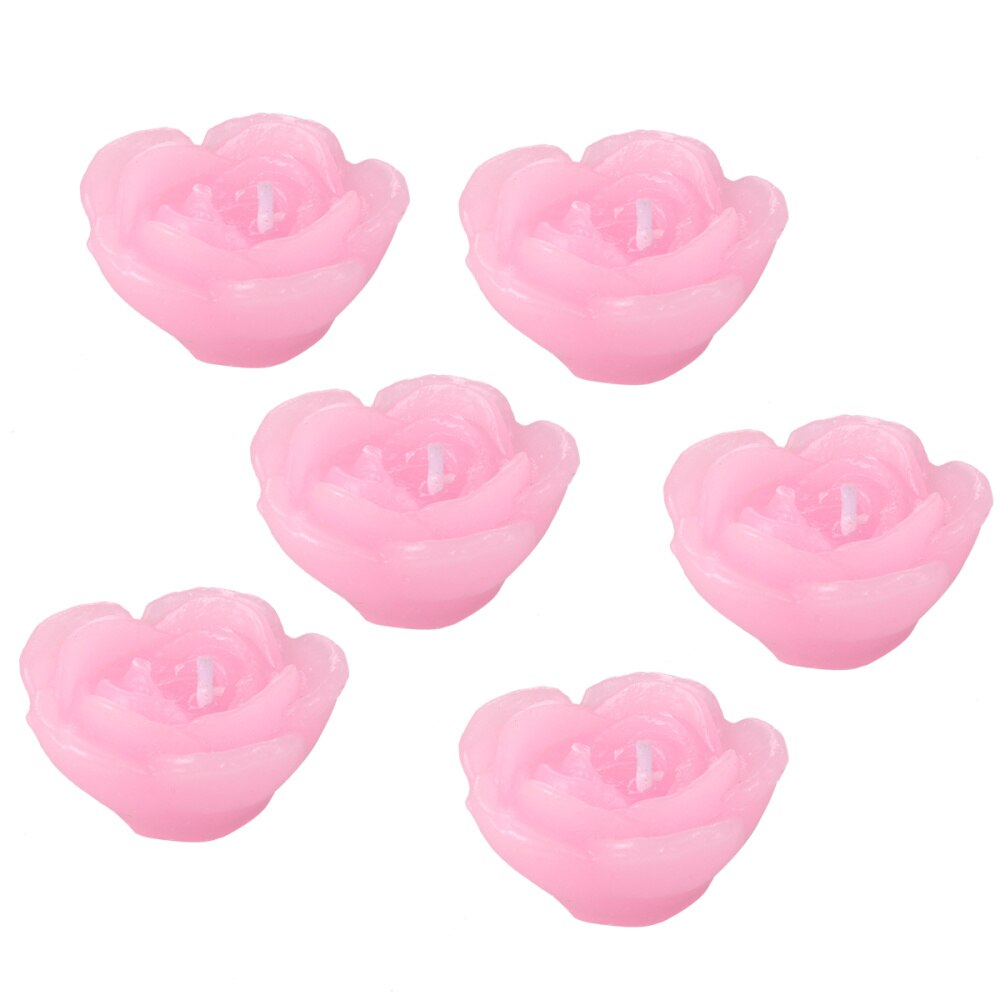 6/12pcs Rose-Shaped Candles Floating Flower Candle... – Vicedeal