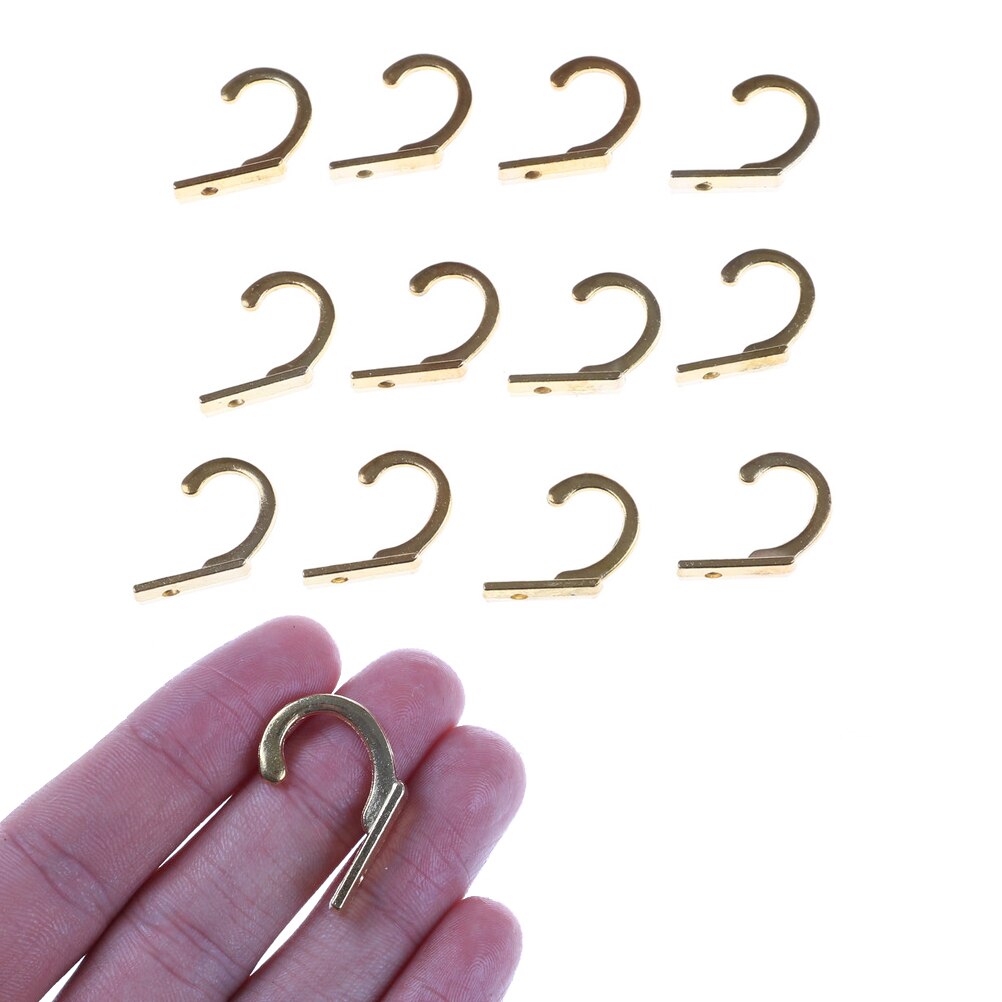 10PCS Small Antique Hooks Wall Hanger Curved Buckl... – Grandado