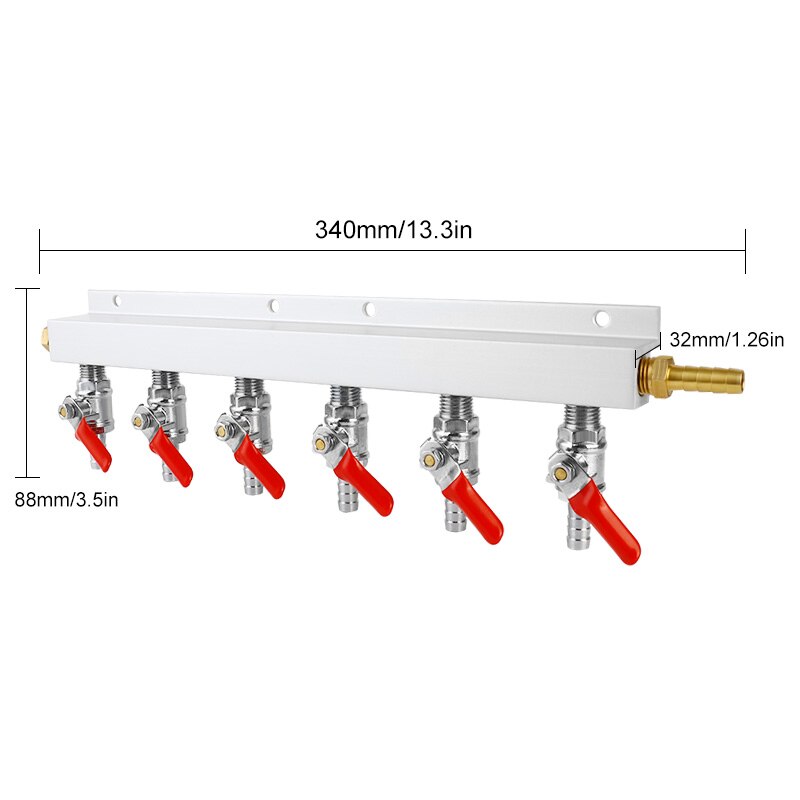 Co2 Gas Manifold 6 Way Manifold Gas Line Splitter ... – Grandado