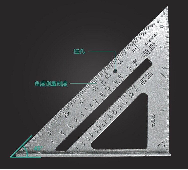 Square Ruler Aluminum Alloy Triangle Rule Carpente... – Grandado