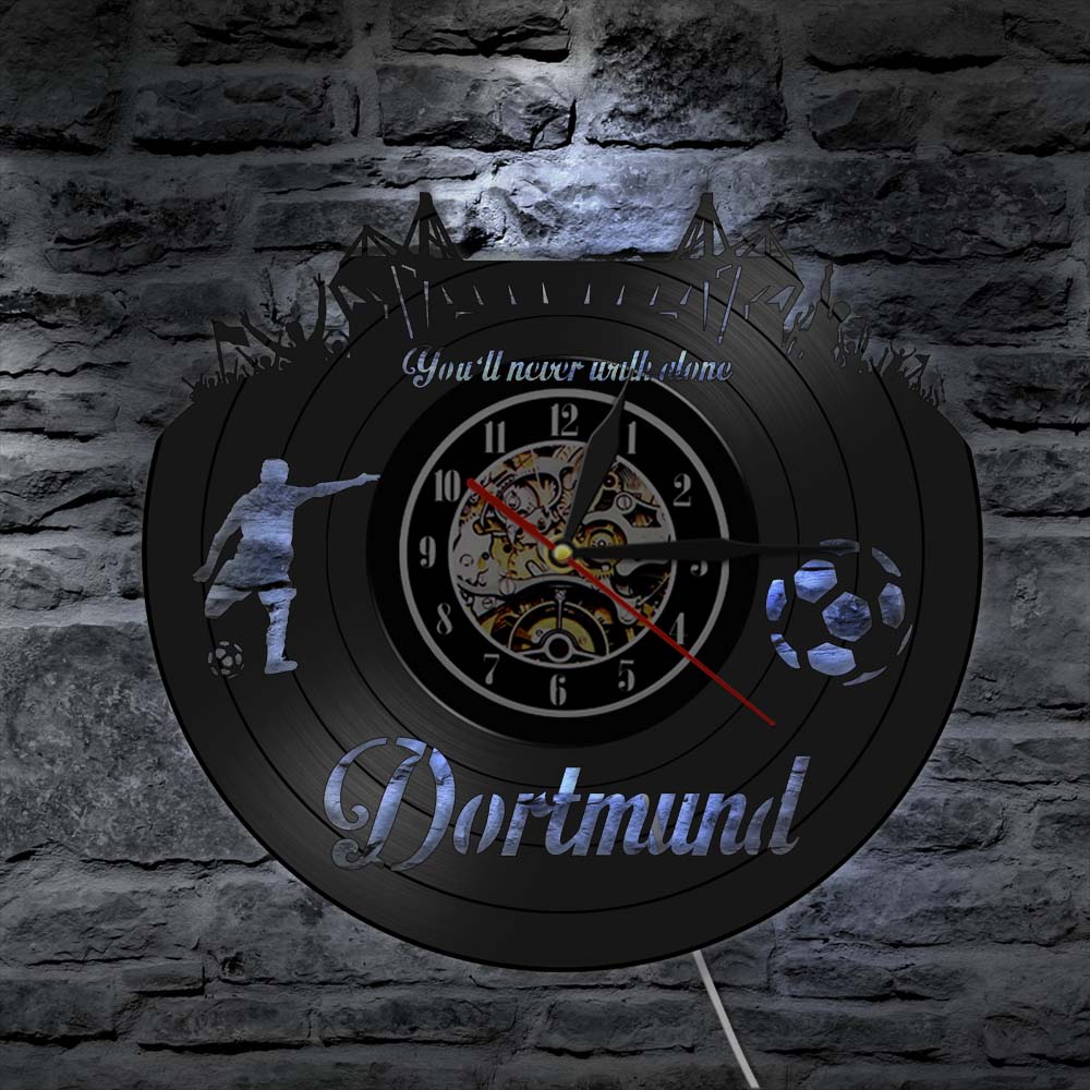German Dortmund City Skyline Wall Clock LED Vinyl ... – Vicedeal