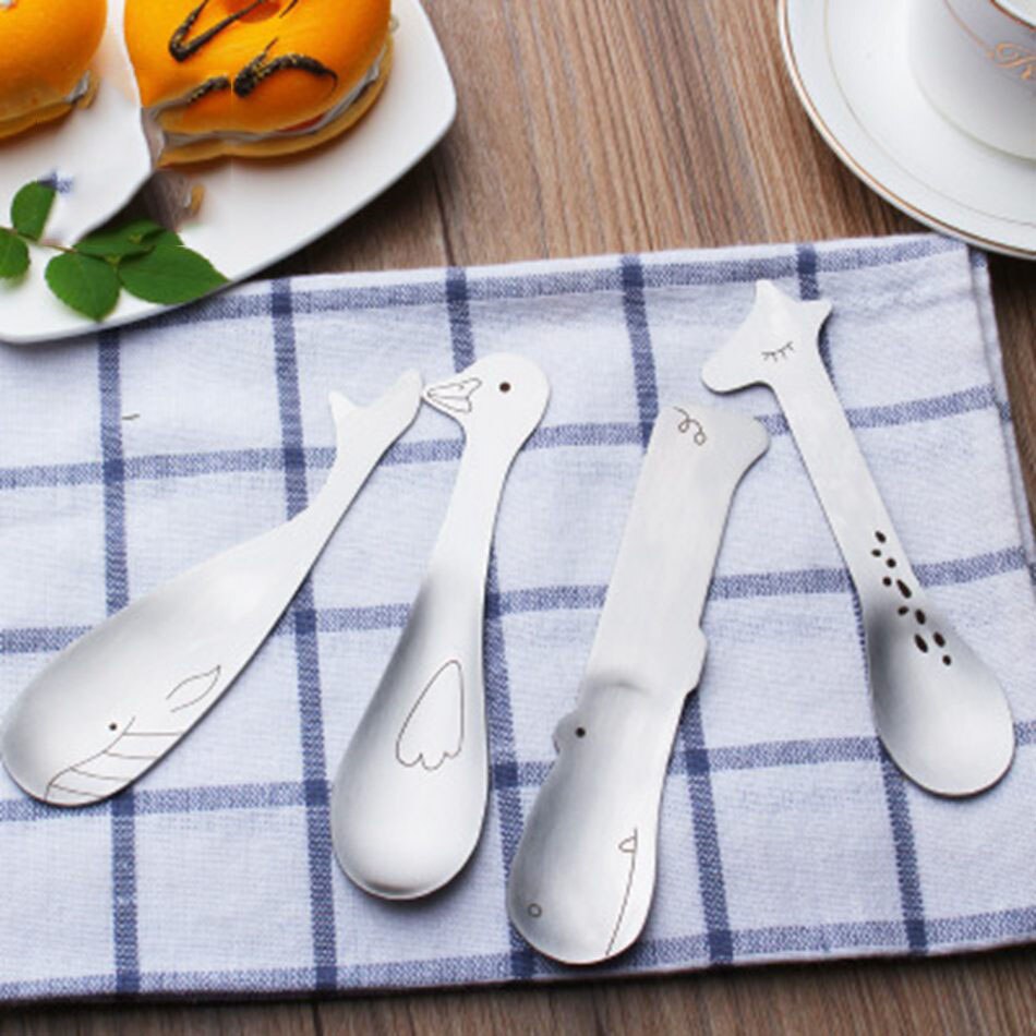 Kid's cartoon Animal shape Stainless Steel pra... – Grandado