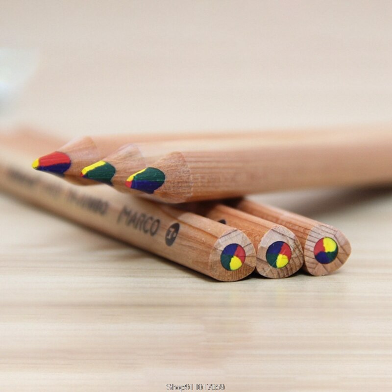 6 pcs Color Pencil Set 4 Color Concentric Rainbow ... – Vicedeal