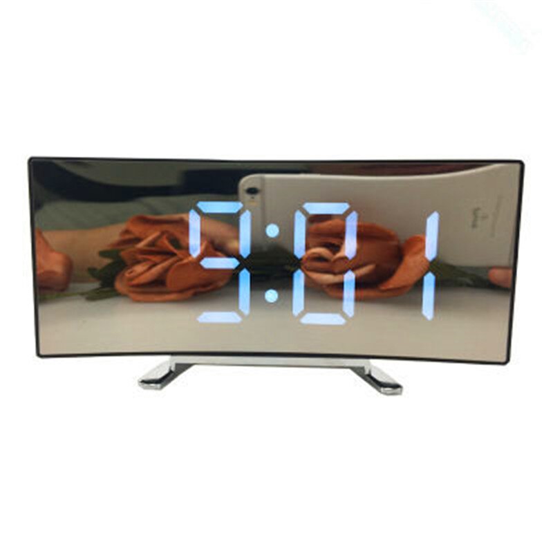 mirror alarm clock, multifunctional LED clock, 7-i... – Grandado