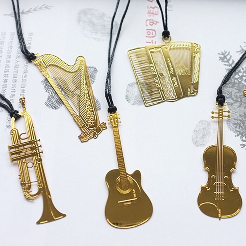 Cute Kawaii Golden Metal Music Bookmarks Piano Gui... – Grandado