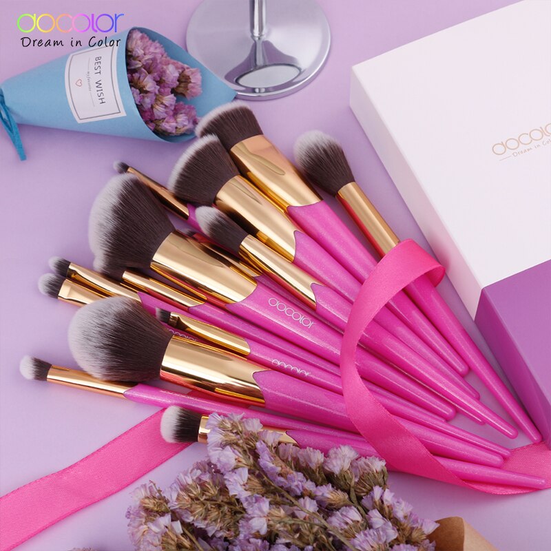 Docolor 14PCS Beauty Makeup Brushes Set Cosmetic F... – Grandado