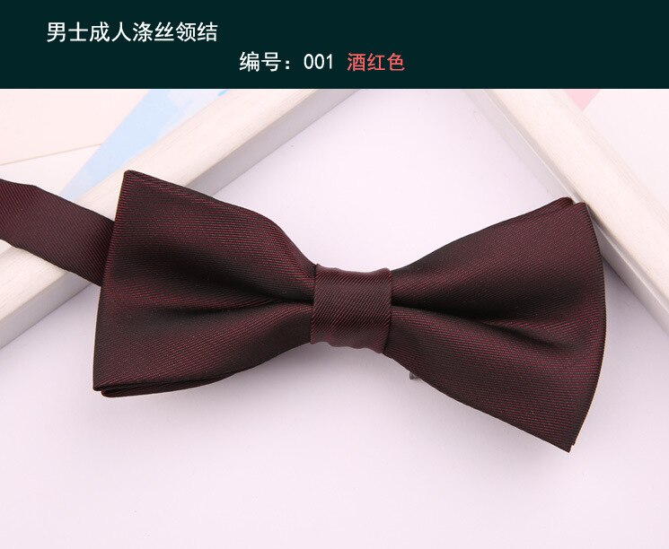 Matte Strikje Mannen Wijn Rood Zwart Navy Blauw Kn... – Vicedeal