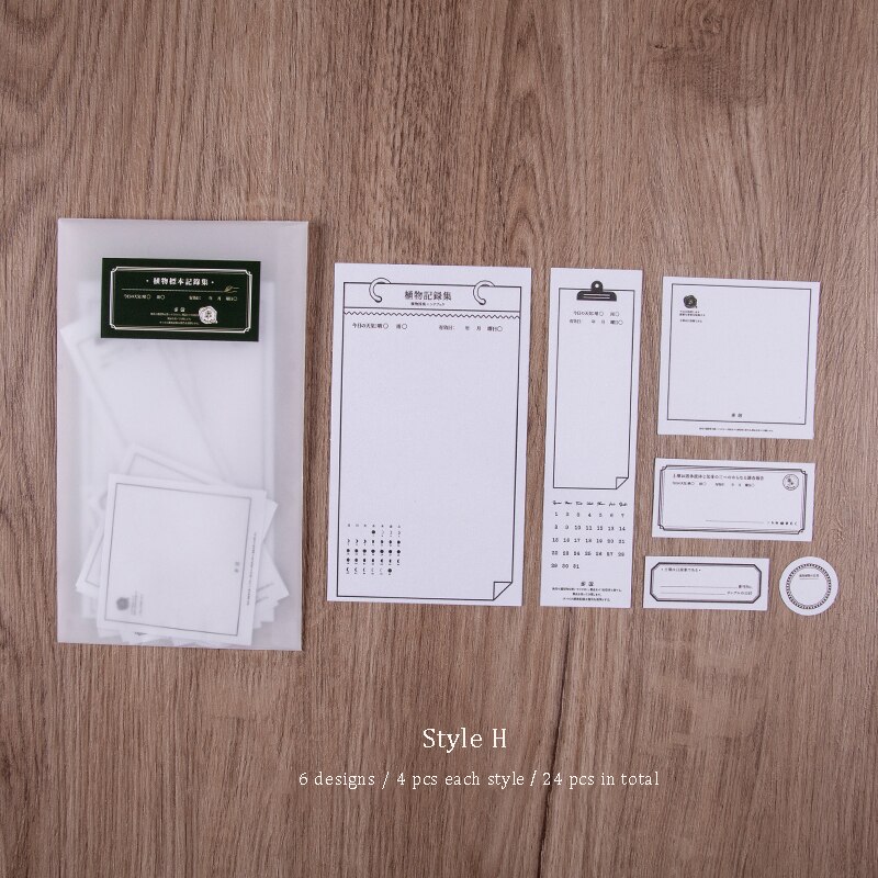 Mr.paper 8 Designs 24pcs Ancient Plant Letters Scr... – Vicedeal