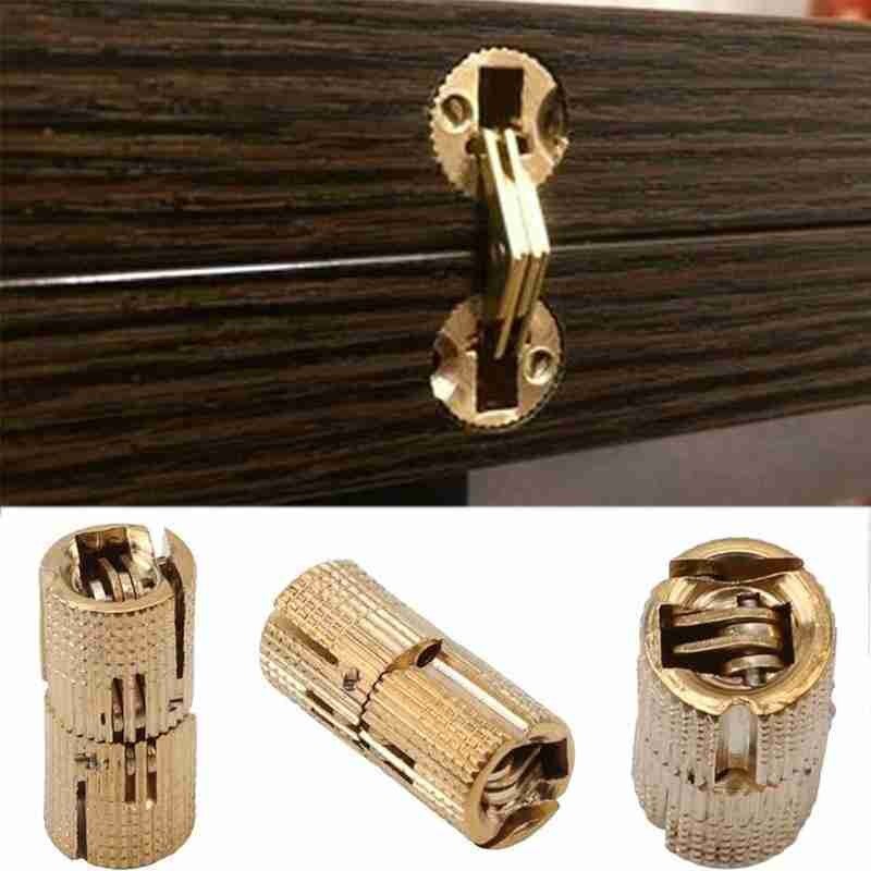 4pcs Barrel Hinge 8/10/12mm Copper Brass Furniture... – Vicedeal