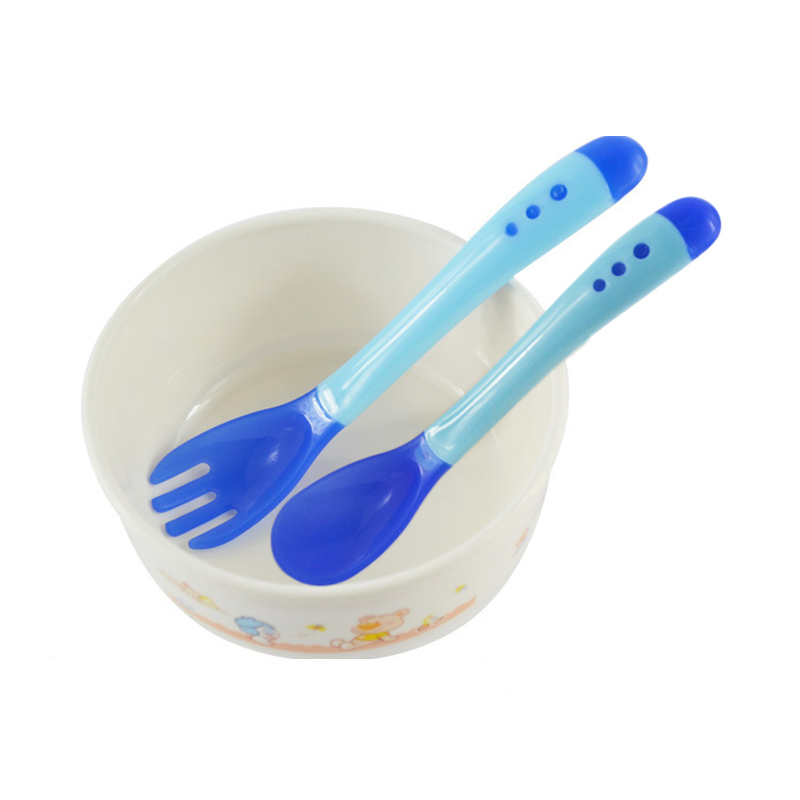 Baby Temperature Sensing Spoon and Fork Safety Sil... – Grandado