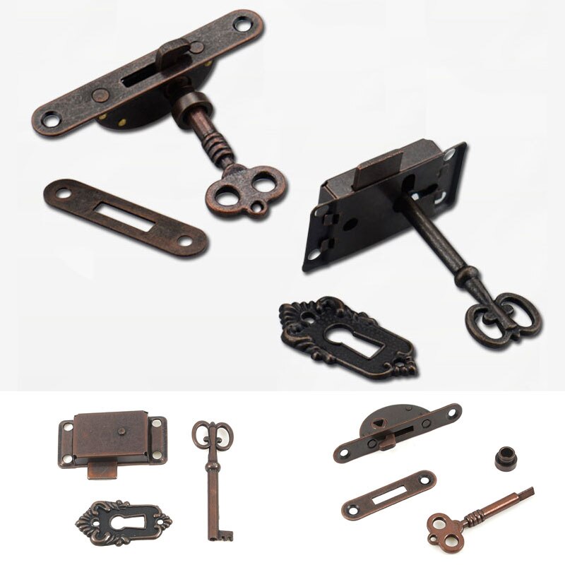 Vintage Cabinet Door Lock Set with Key for Drawer ... – Vicedeal