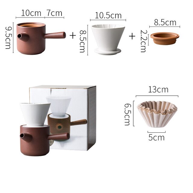 Keramische Hand Koffie Pot, Koffie Filter Cup Set,... – Grandado