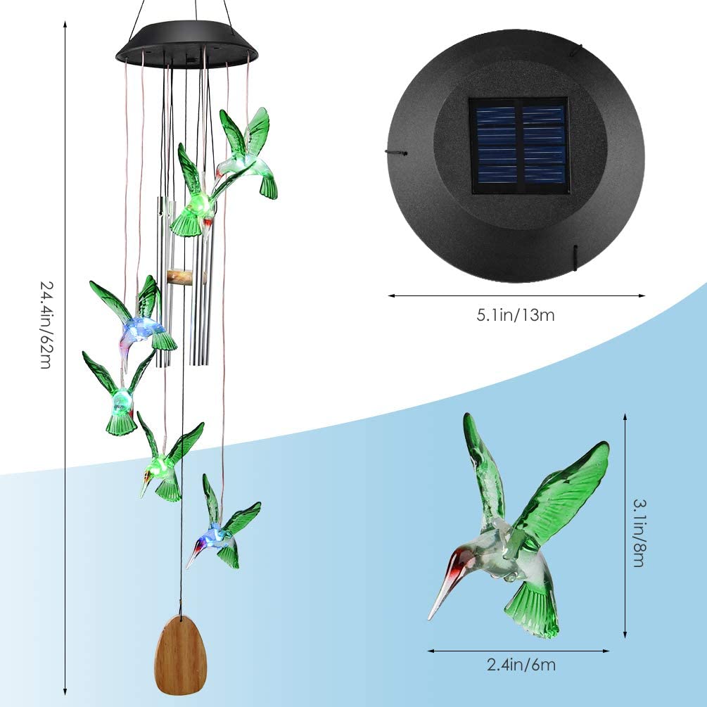 Kleur Veranderende Solar Power Wind Chime Crystal ... – Grandado