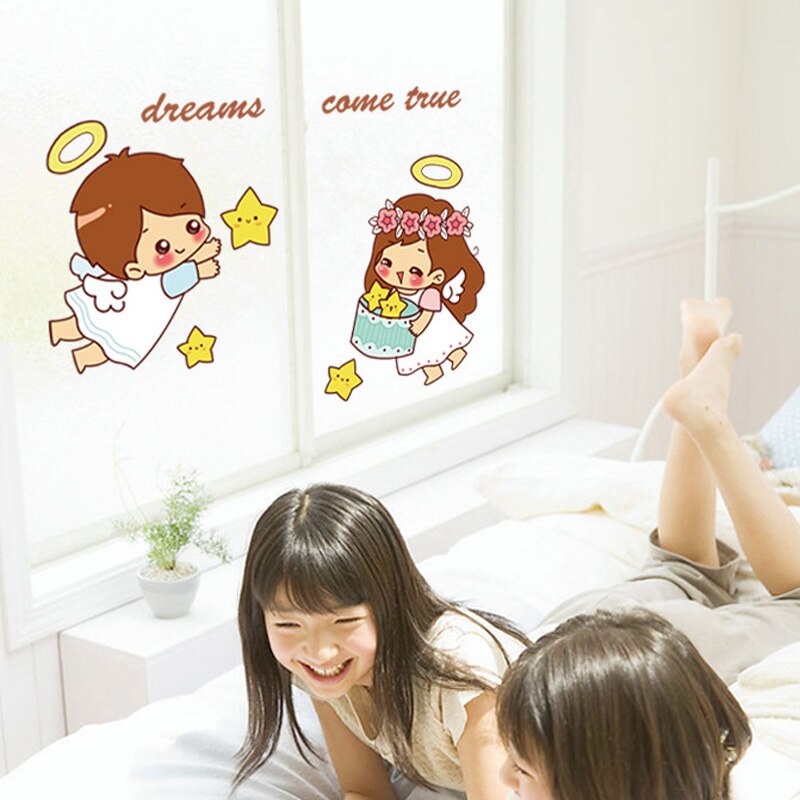 Cartoon cute little angel Wall Sticker for kids ba... – Vicedeal
