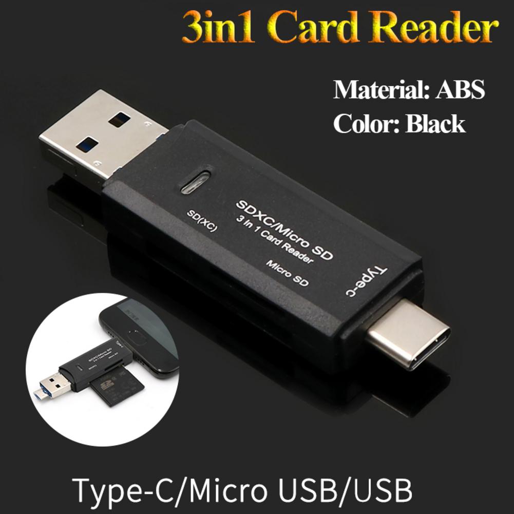 3in1 USB Card Reader Adapter USB Type C to SD Micr... – Grandado