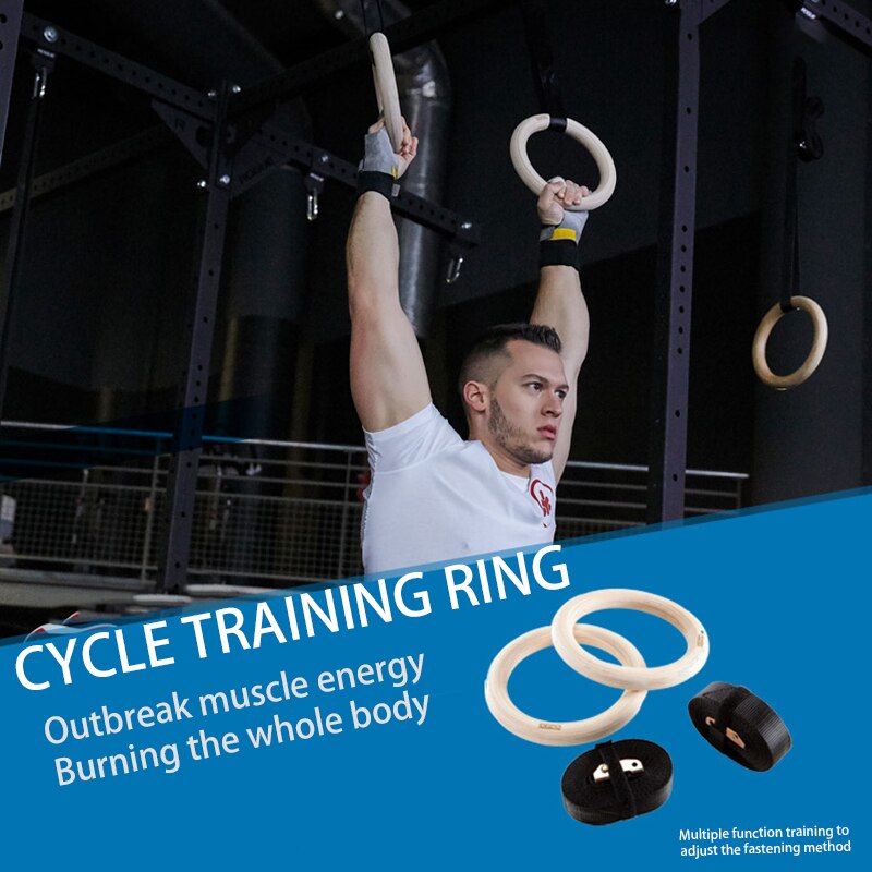 Draagbare Gymnastic Ring Houten 28mm Oefening Fitn... – Grandado