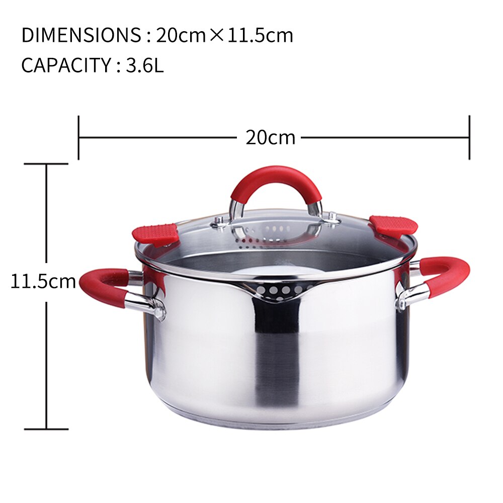 3.6l 20cm nudelpot suppe dampkogegryde 304 rustfri... – Grandado