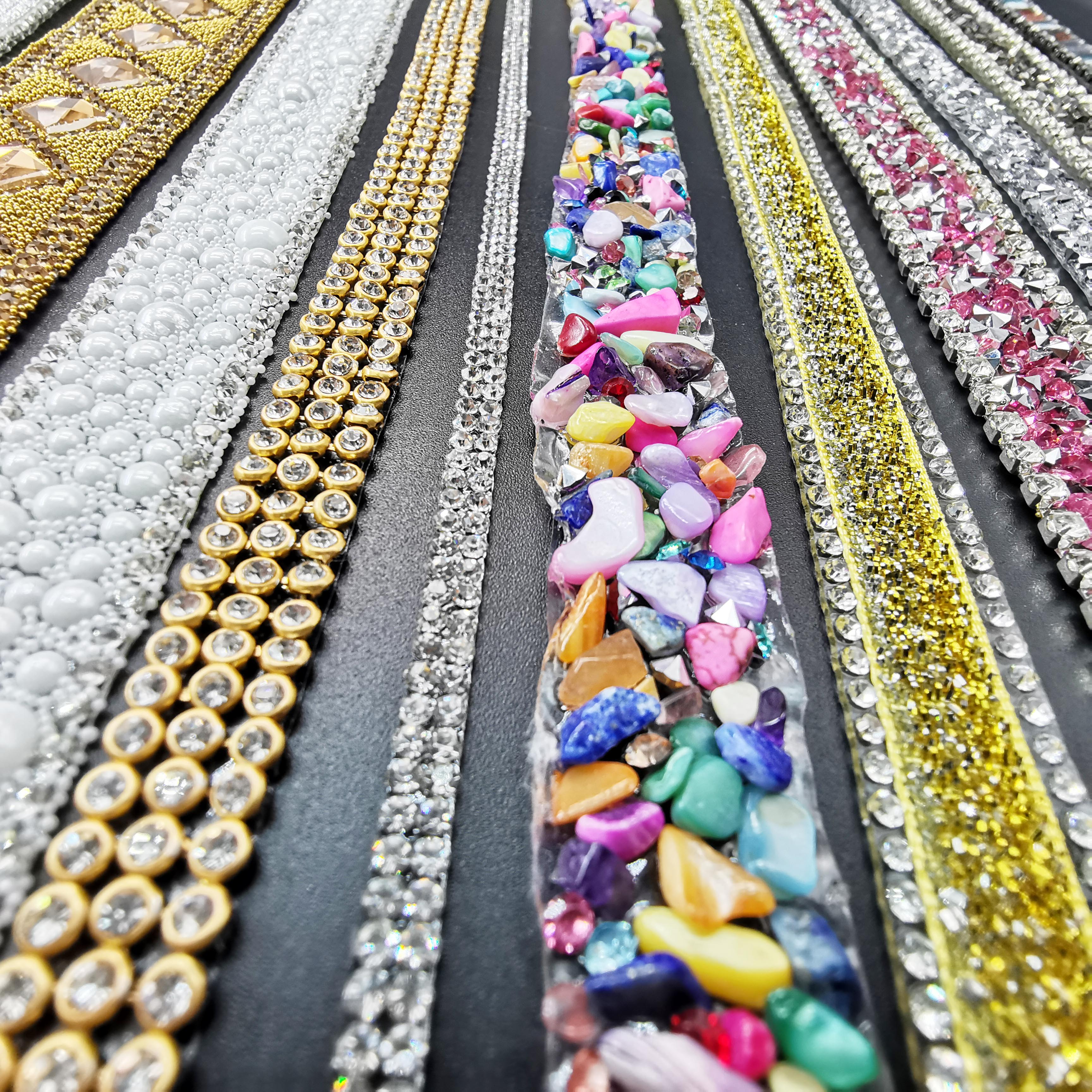 many colors rhinestones banding,crystal silver rhi... – Grandado