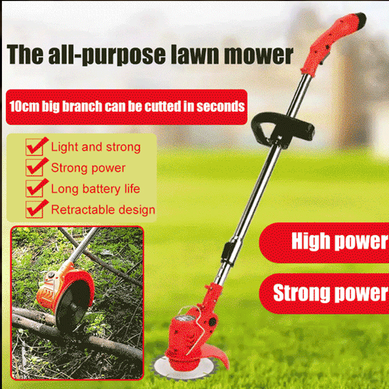 12V Electric Grass Trimmer Cordless Lawn Mower Adj... – Grandado