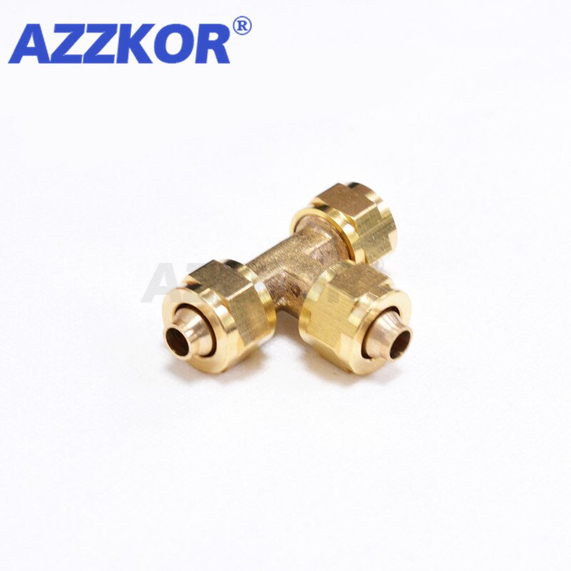 Brass Male Quick Screw Tee Joints BSP T-type Pipe ... – Grandado