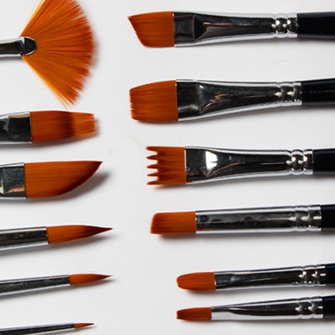 12pcs/set Artist Paint Brush Set Nylon Hair Waterc... – Grandado