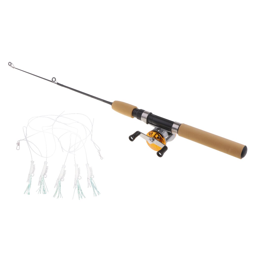 Portable Ice Fishing Rod Pole And Reel Line Combo ... – Vicedeal