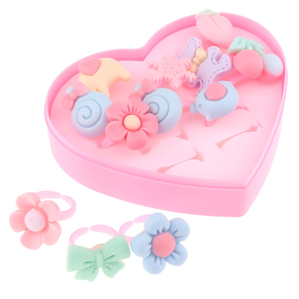 12pcs Handmade Resin Rings Toy for Girls Cute and ... – Vicedeal