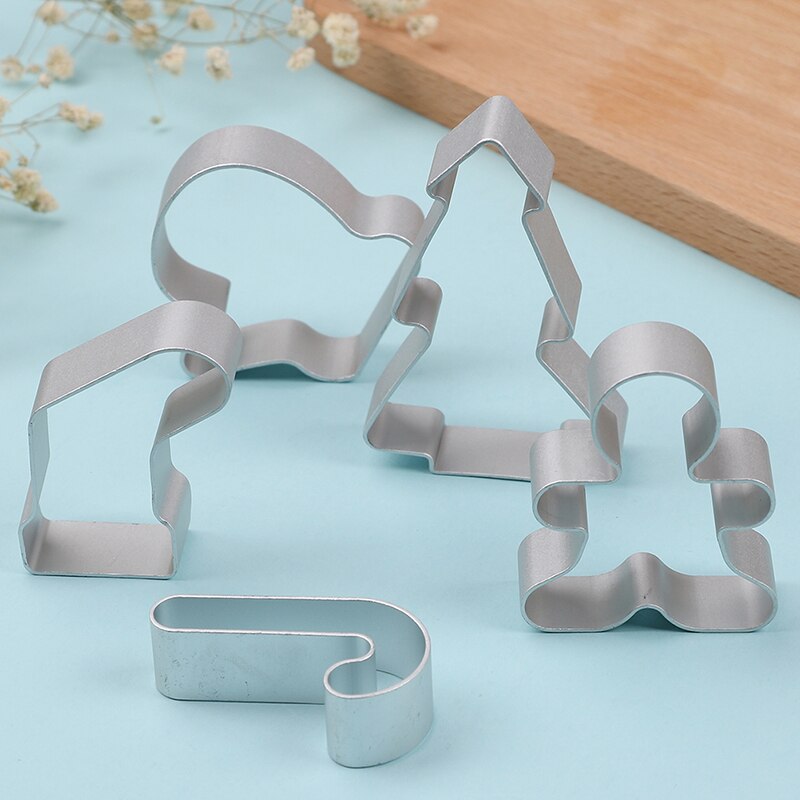 5pcs/set Christmas Cookie Cutter Tools Stainless S... – Grandado