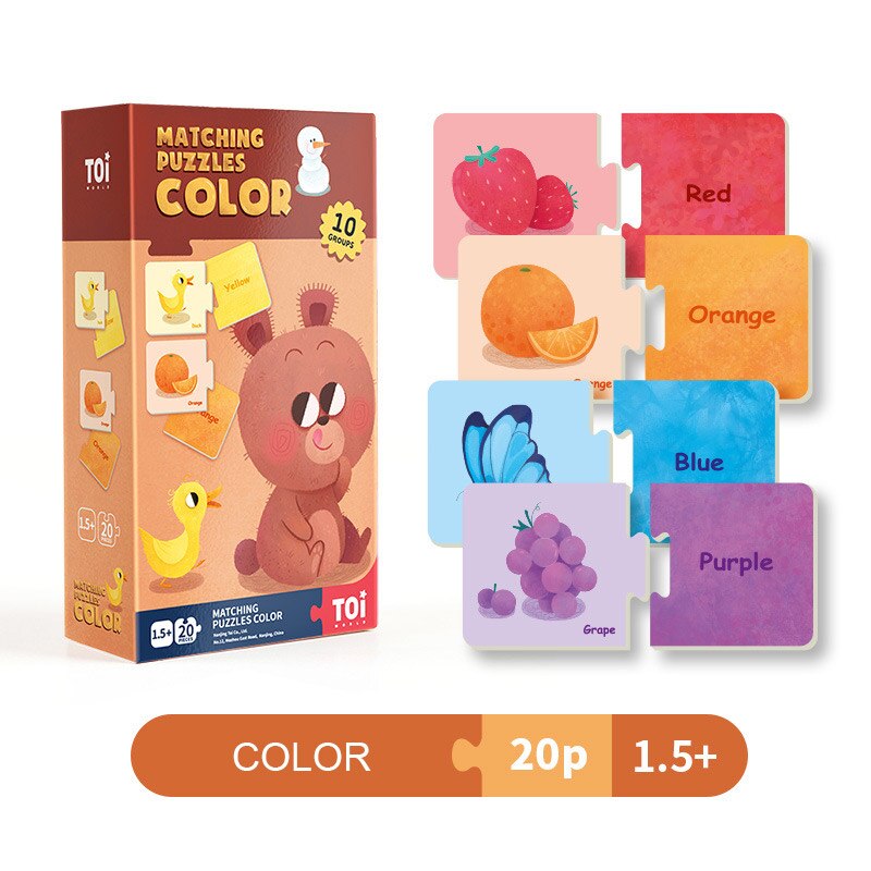 TOI Baby Matching Puzzles ABC/Color/Numbers/Emotio... – Grandado