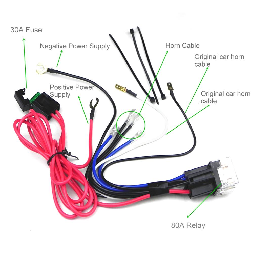 2M 12V Horn Wiring Harness Relay Kit For Car Truck... – Grandado