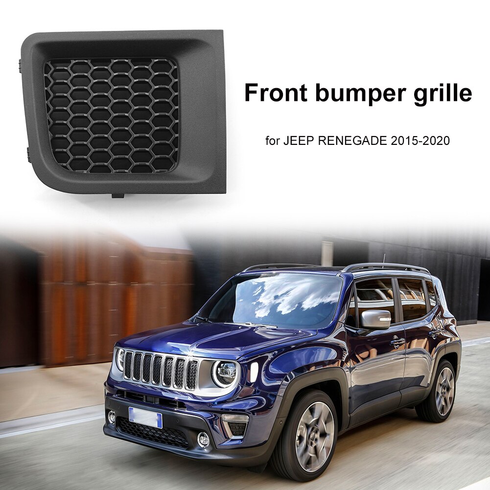 Car Bumper Grille Bezel for Jeep Renegade Black AB... – Grandado
