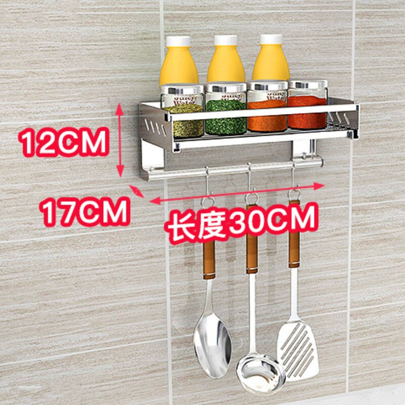 Free punching stainless steel kitchen rack wall-mo... – Grandado