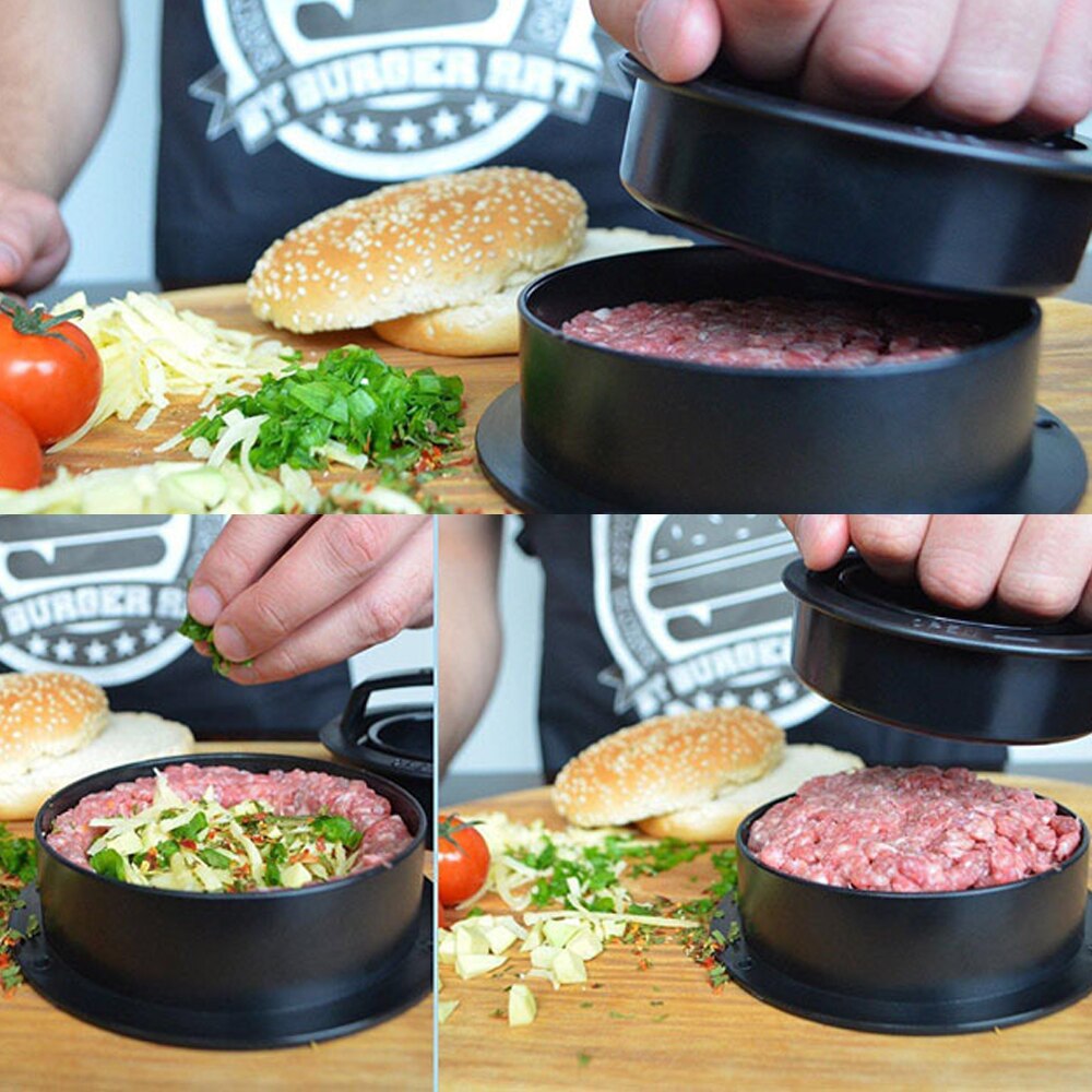 Hamburger Maker Hamburger Press Round Shape Non-St... – Grandado