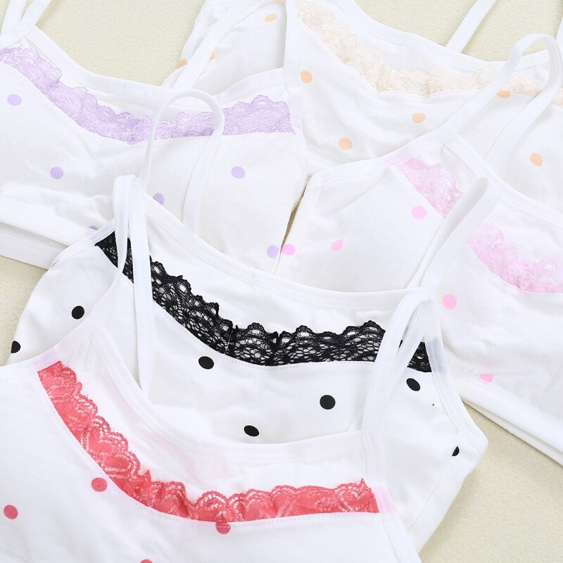 Young Girls Lace Dot Training Bra Teenage Kids Sof... – Vicedeal