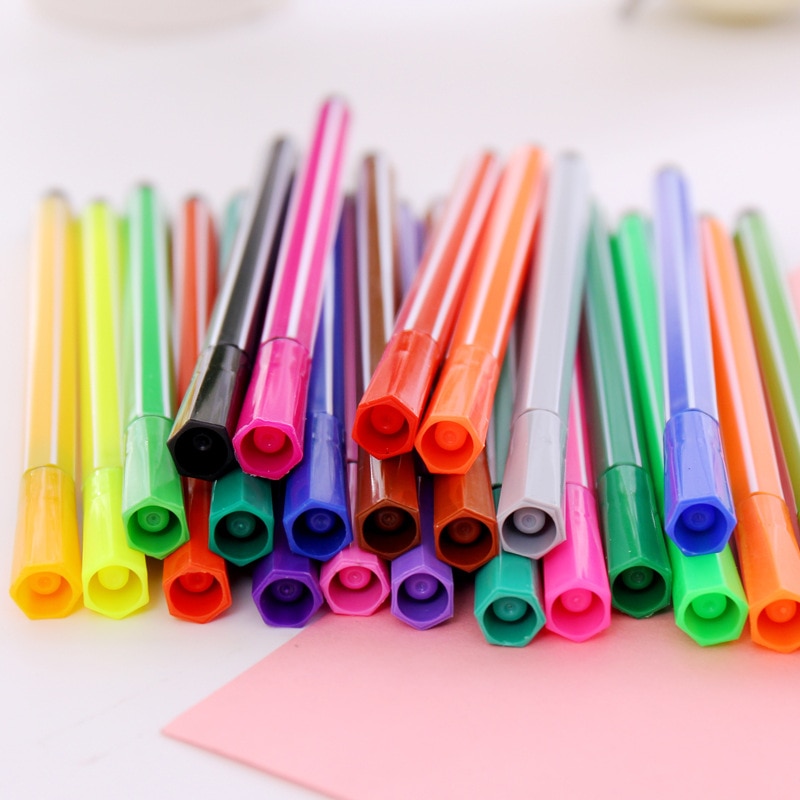 Coloffice Cartoon Face Change Watercolor Pen 12 co... – Grandado