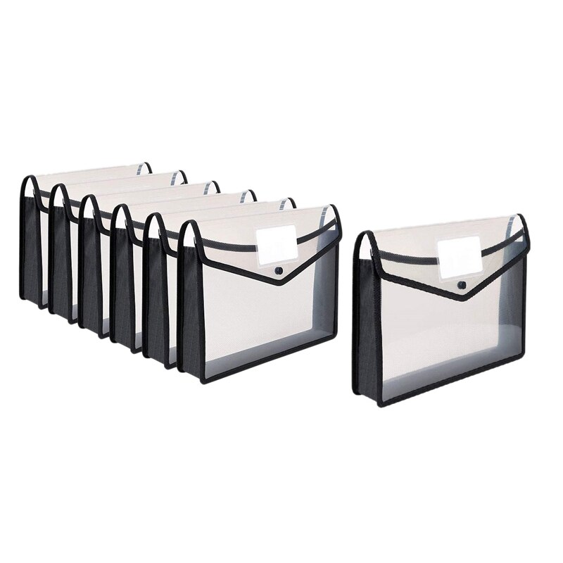 7Pcs Plastic File Folder Poly Pockets Envelope Exp... – Grandado