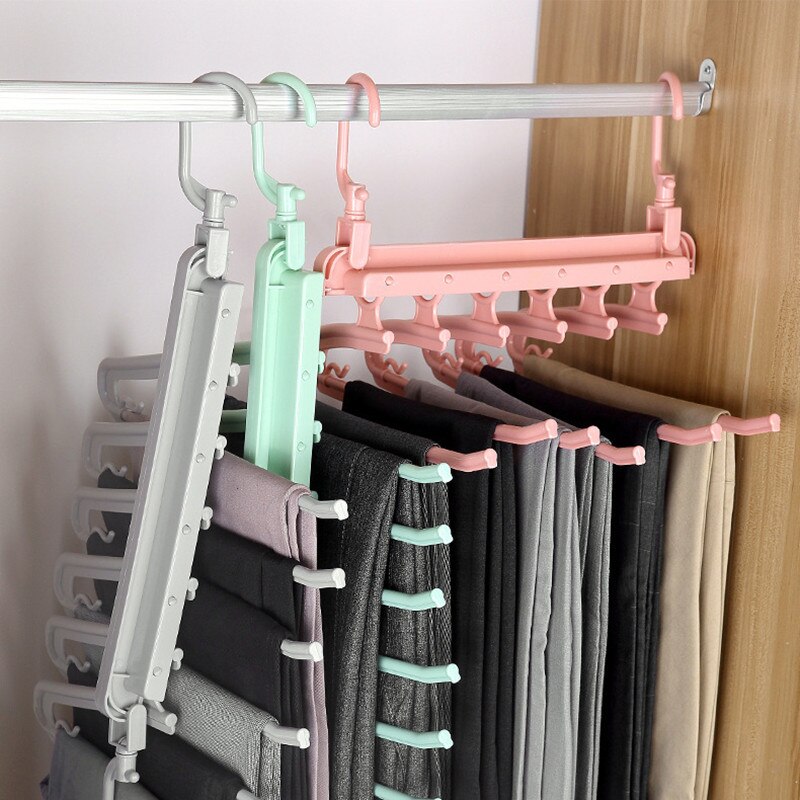 Multi Layers 6 In 1 Folding Pants Rack Household W... – Grandado
