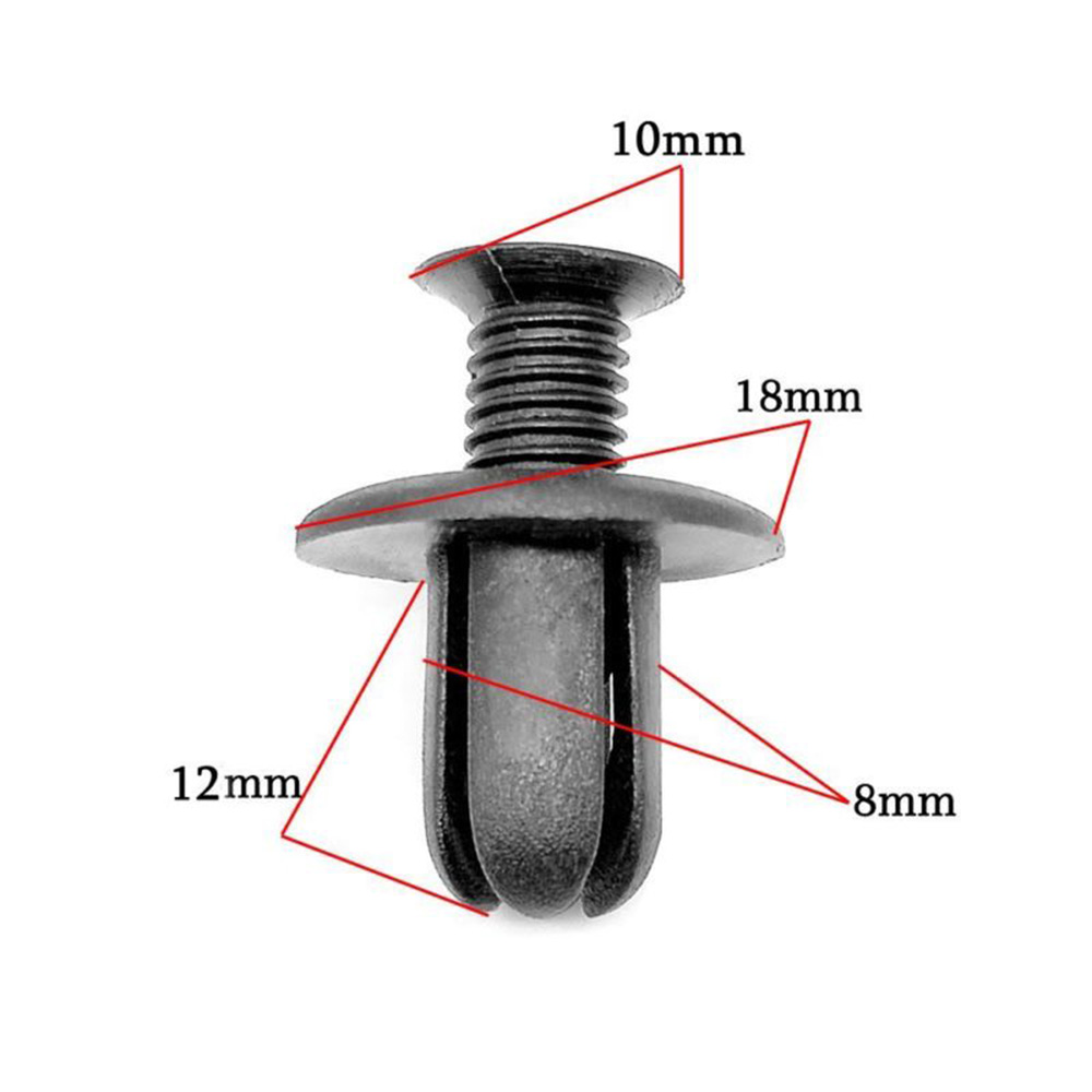 100 Pcs Universal Mixed Auto Fastener Auto Stoßsta... – Vicedeal