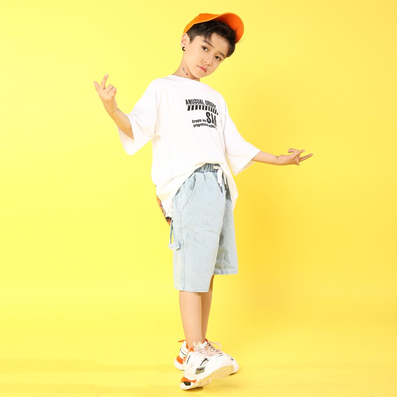 Kids Hip Hop Costumes Casual T Shirt Tops Loose sh... – Grandado